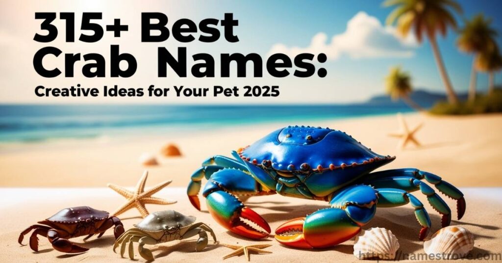 315+ Best Crab Names: Creative Ideas for Your Pet (2025) - Names Trove