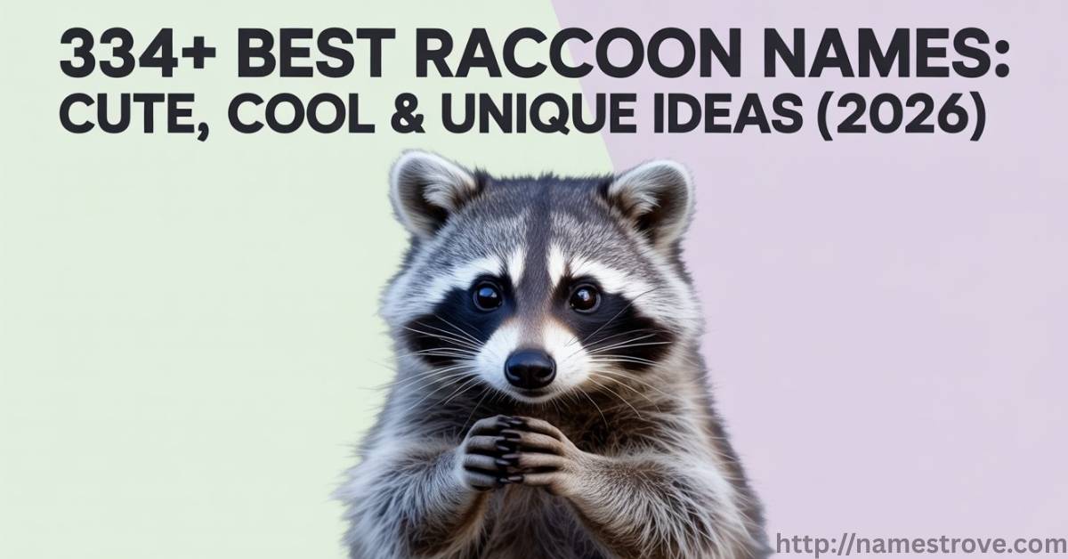 334+ Best Raccoon Names: Cute, Cool & Unique Ideas (2026) - Names Trove
