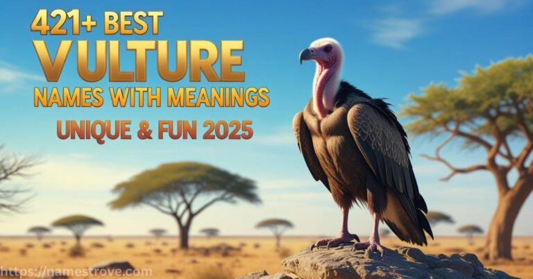 421+ Best Vulture Names with Meanings (Unique & Fun 2025) - Names Trove