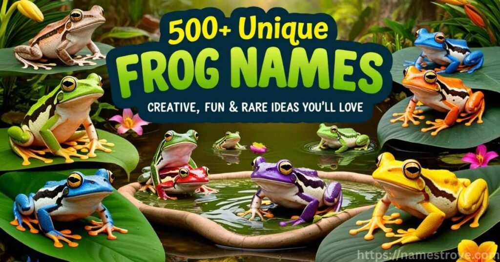500+ Unique Frog Names: Creative, Fun & Rare Ideas You’ll Love - Names ...