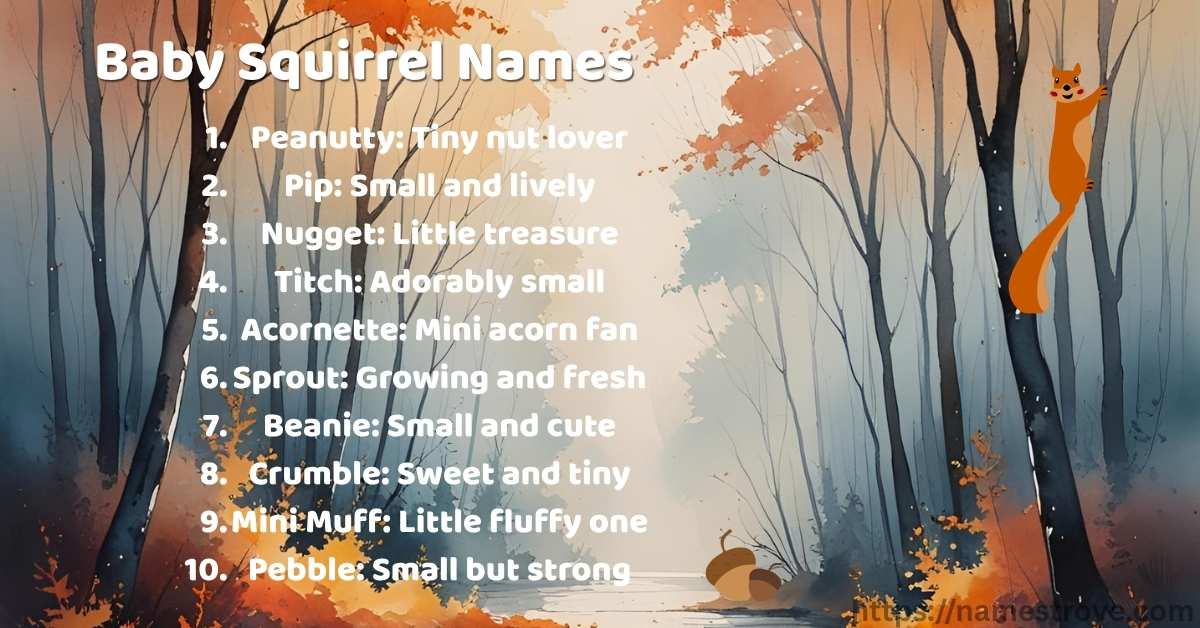 383+ Best Squirrel Names (2025): Cute, Cool & Unique Ideas - Names Trove