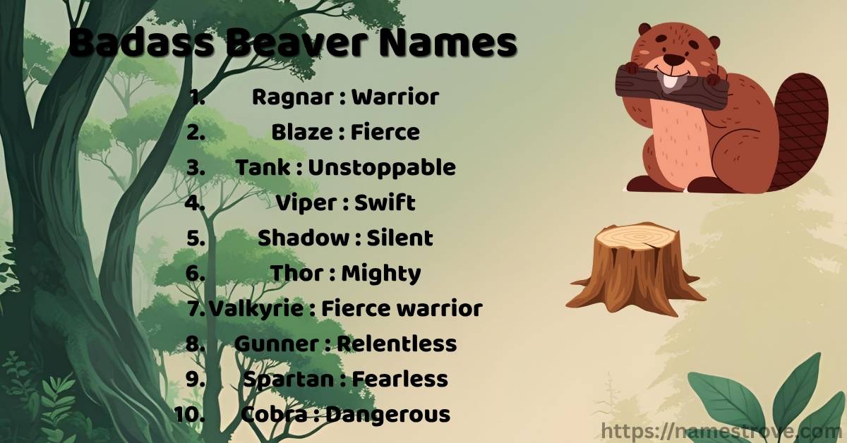 329+ Best Beaver Names: Cute, Cool & Unique Ideas - Names Trove