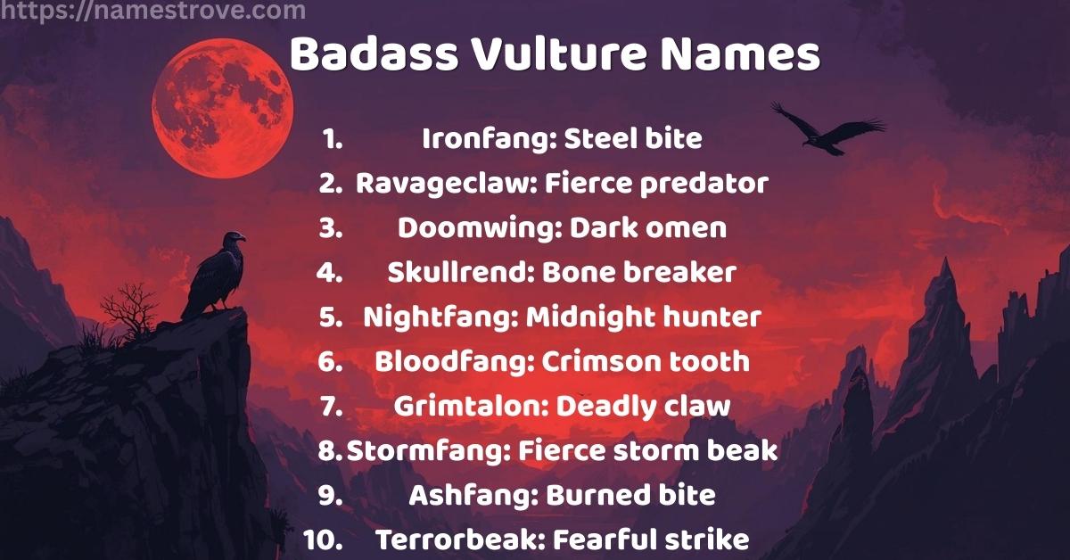 421+ Best Vulture Names with Meanings (Unique & Fun 2025) - Names Trove