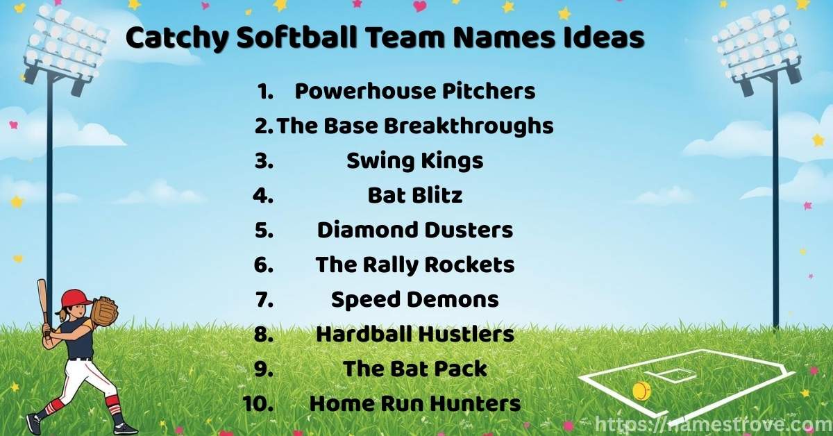 374+ Best Softball Team Names [Funny, Cool & Unique 2025] - Names Trove