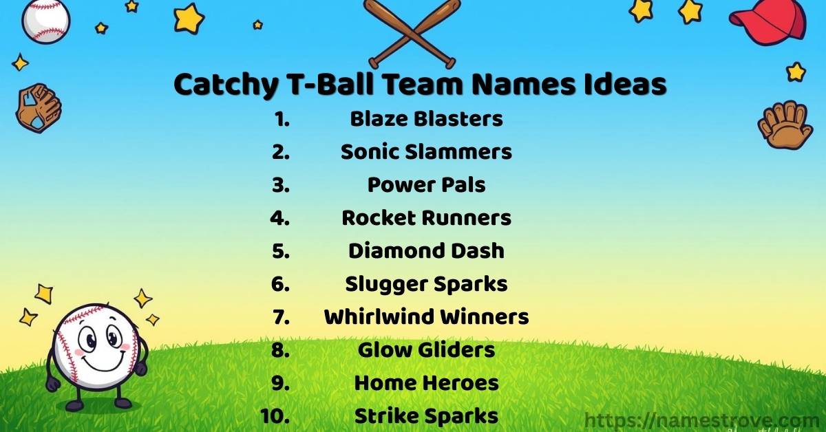 337+ Best T-Ball Team Names to Boost Spirit (2025) - Names Trove