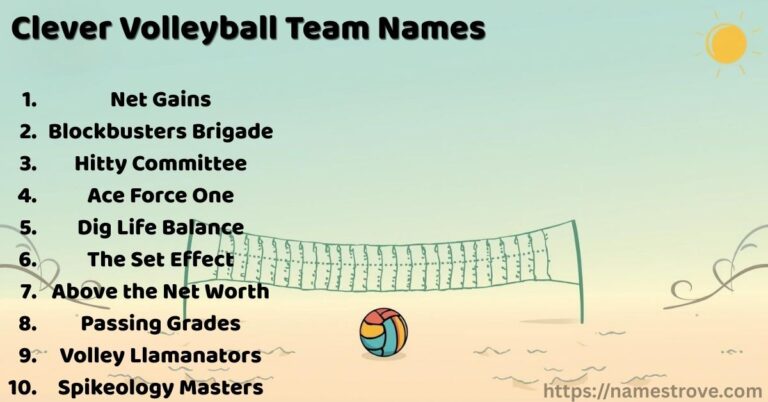 500+ Volleyball Team Names: Funny, Cool & Unique Ideas - Names Trove