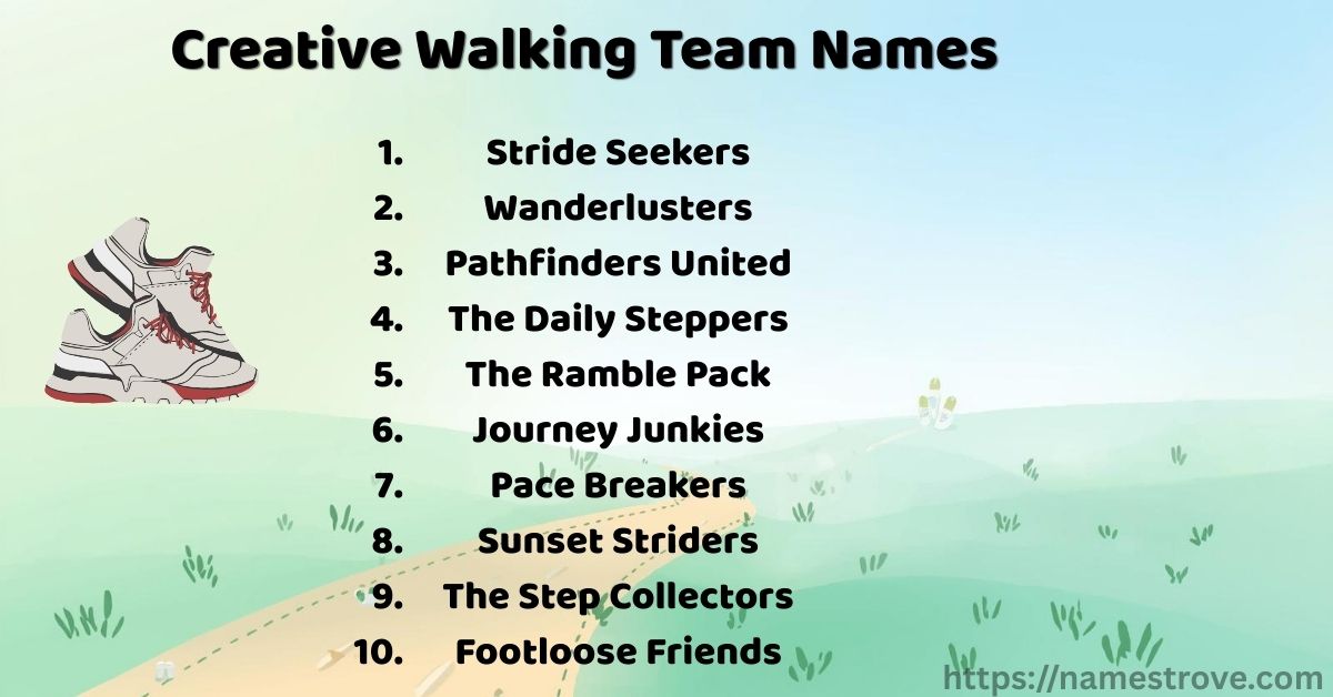 469+ Best Walking Team Names for Fun & Fitness (2025) - Names Trove