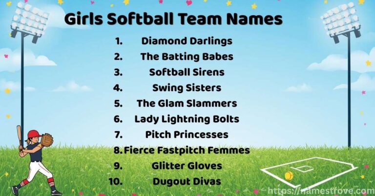 374+ Best Softball Team Names [Funny, Cool & Unique 2025] - Names Trove