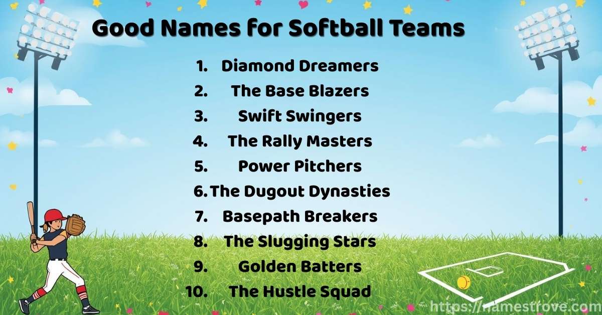 374+ Best Softball Team Names [Funny, Cool & Unique 2025] - Names Trove