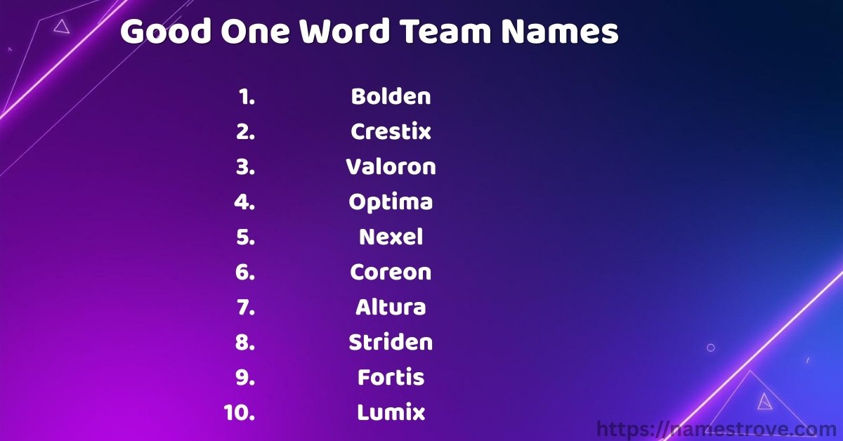 400+ One Word Team Names: Best, Funny & Unique Picks - Names Trove
