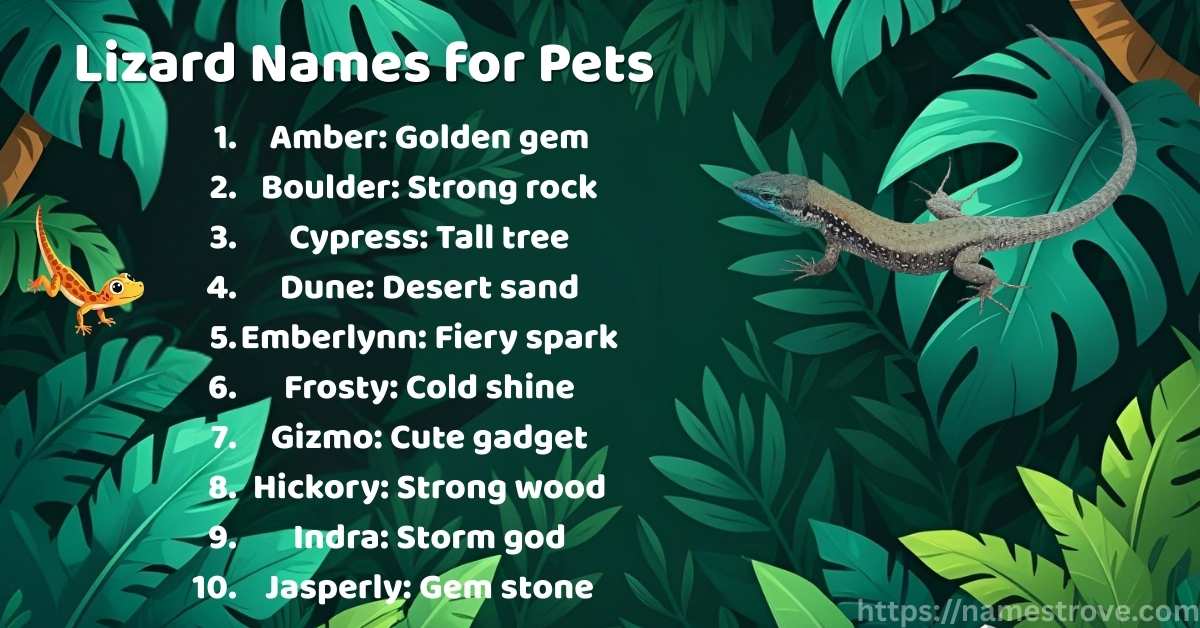 550+ Best Lizard Names (2026): Cute, Funny & Unique Ideas - Names Trove
