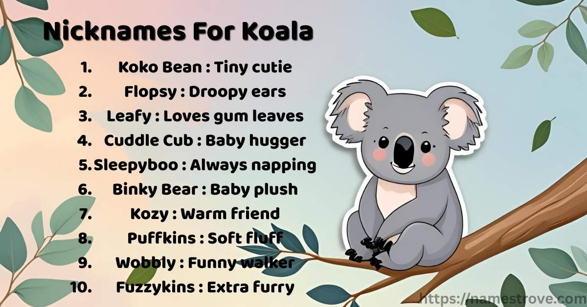 428+ Best Koala Names: Cute, Funny & Unique Ideas 2025 - Names Trove