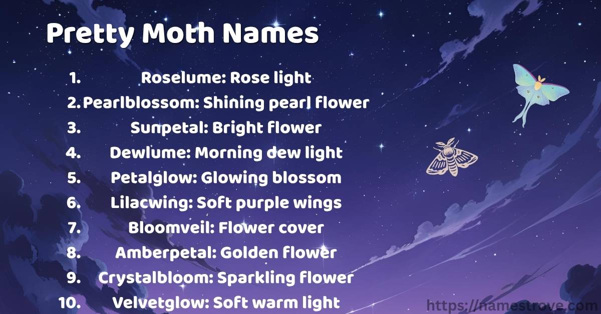 392+ Best Moth Names: Unique Ideas & Meanings (2025) - Names Trove