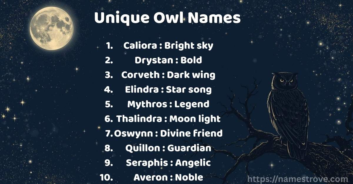 476+ Best Owl Names With Meanings (Cute, Cool & Unique) - Names Trove