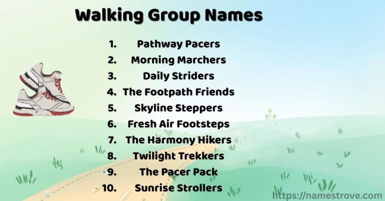 469+ Best Walking Team Names for Fun & Fitness (2025) - Names Trove
