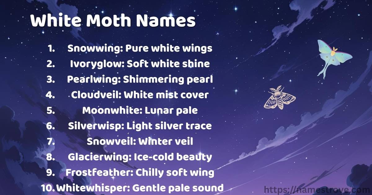 392+ Best Moth Names: Unique Ideas & Meanings (2025) - Names Trove