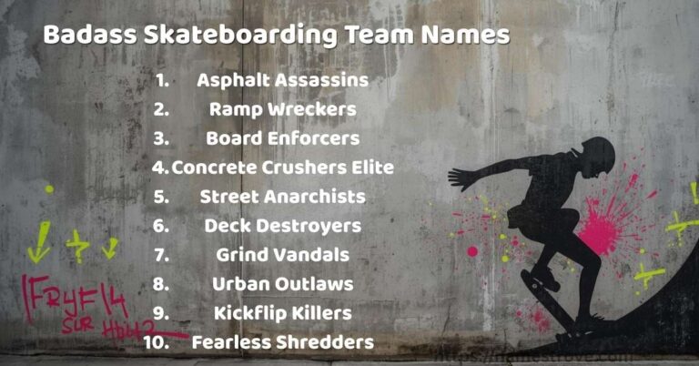 500+ Skateboarding Team Names: Cool, Creative & Funny [2025] - Names Trove