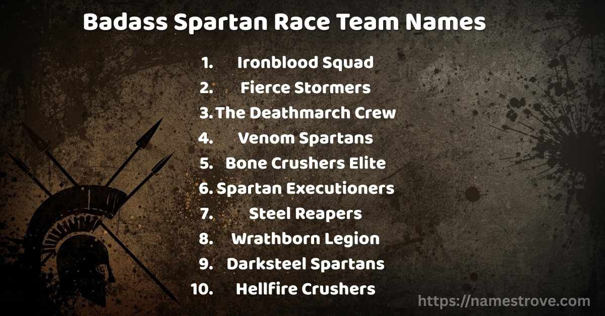Spartan Race Team Names (2026): 450+ Funny, Cool & Badass - Names Trove