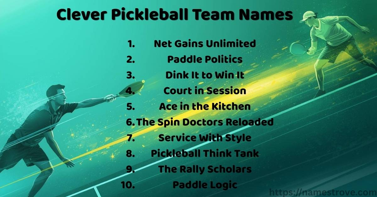 500+ Best Pickleball Team Names: Funny, Cool & Creative - Names Trove
