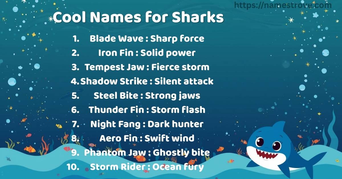 525+ Best Shark Names: Cool, Funny & Unique Ideas 2025 - Names Trove