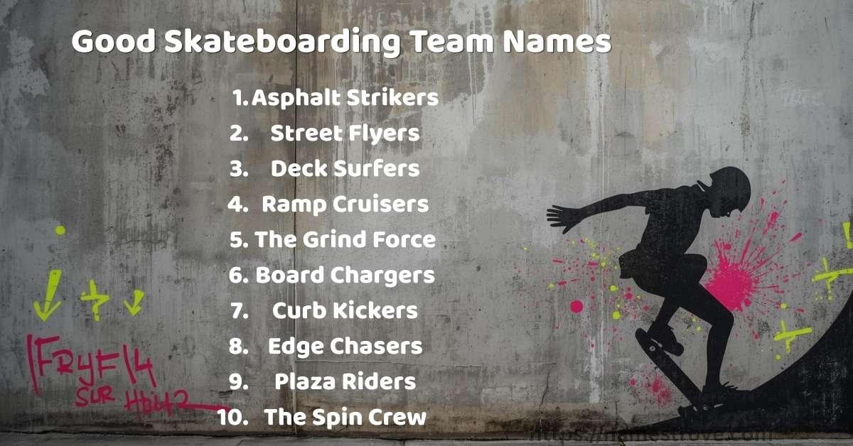 500+ Skateboarding Team Names: Cool, Creative & Funny [2025] - Names Trove