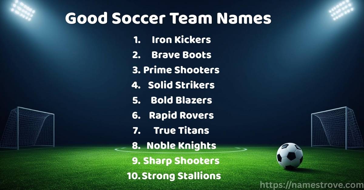 464+ Best Soccer Team Names for Kids, Adults & Leagues - Names Trove