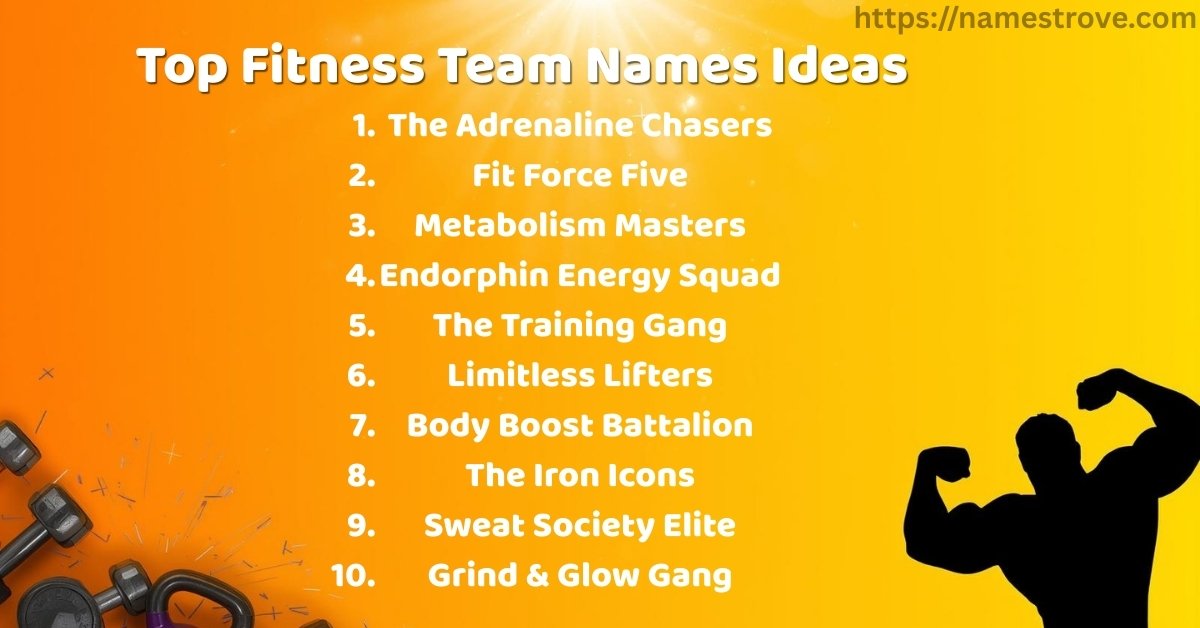 466+ Best Fitness Team Names for Workouts, Fun & Events - Names Trove