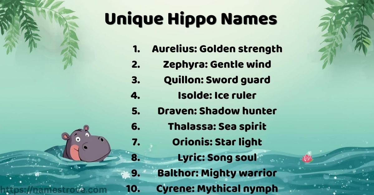 400+ Best Hippo Names with Meanings (2025 Guide) - Names Trove