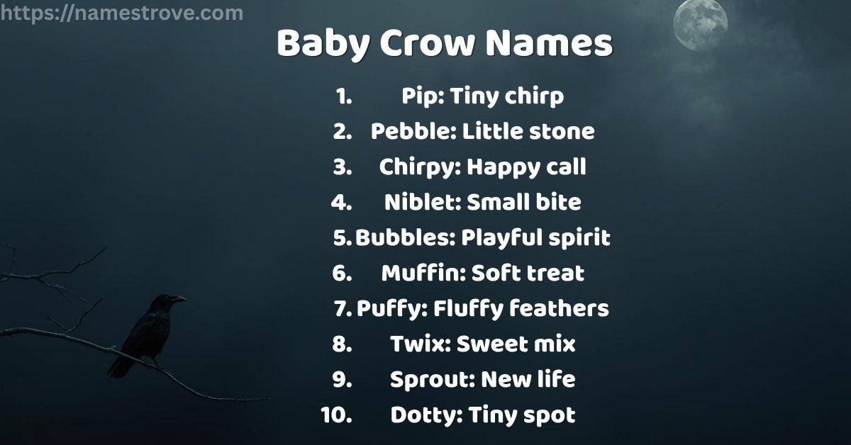 522+ Crow Names (2026): Unique, Cool & Cute Ideas - Names Trove
