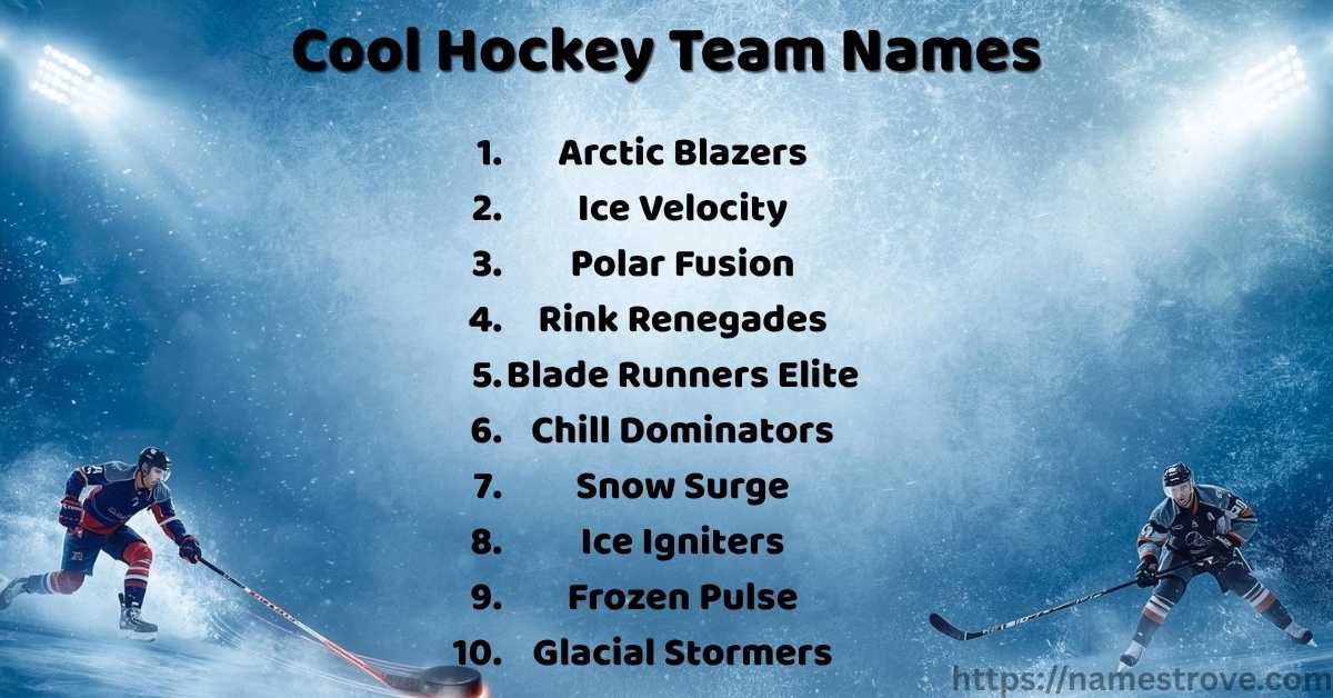 393+ Best Hockey Team Names 2025: Funny, Cool & Creative - Names Trove