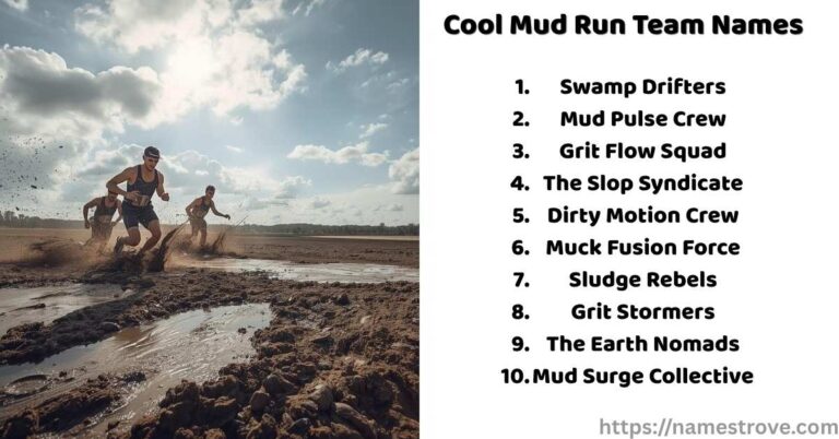 450+ Best Mud Run Team Names for Tough & Fun Runners (2025) - Names Trove