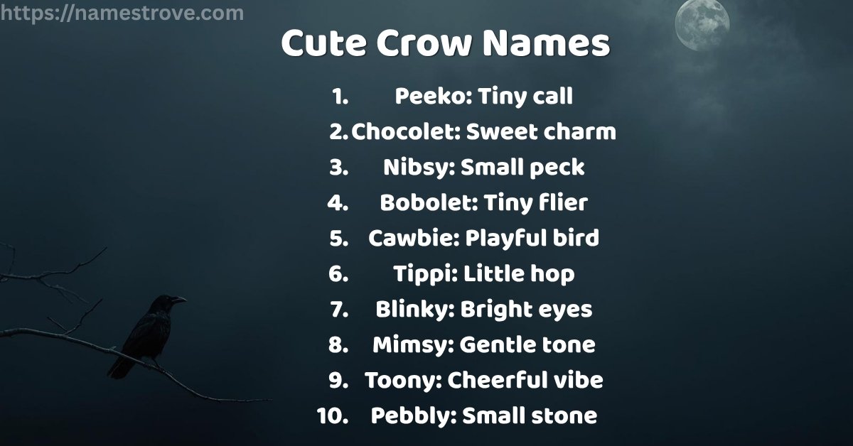 522+ Crow Names (2026): Unique, Cool & Cute Ideas - Names Trove