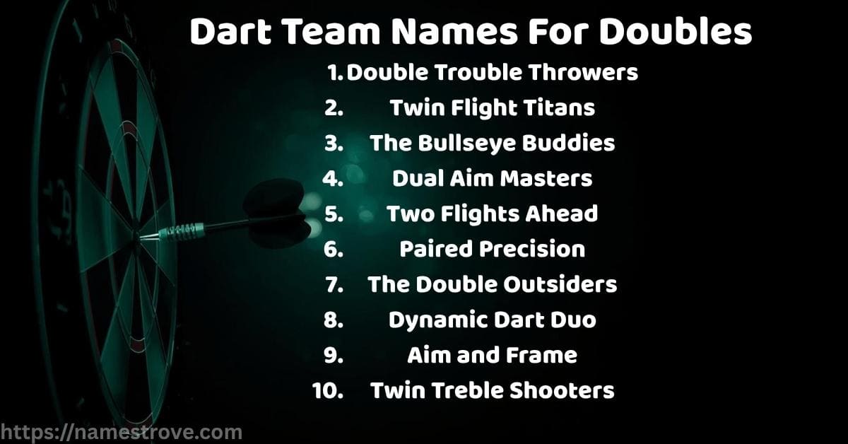 350+ Best Dart Team Names for 2025 (Funny, Cool & Unique) - Names Trove
