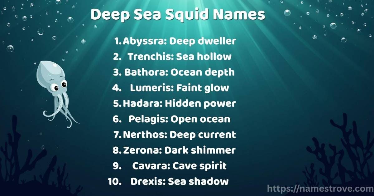 450+ Best Squid Names for 2025 | Cute, Cool & Funny Ideas - Names Trove