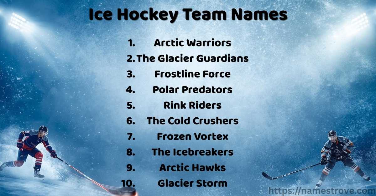 393+ Best Hockey Team Names 2025: Funny, Cool & Creative - Names Trove