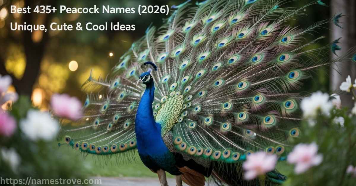 Best 435+ Peacock Names (2026) – Unique, Cute & Cool Ideas - Names Trove