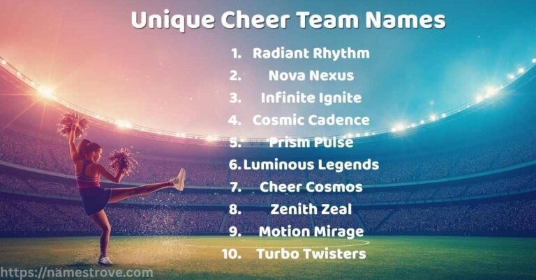 385+ Best Cheer Team Names for 2025 | Fun, Cool & Unique Ideas - Names ...