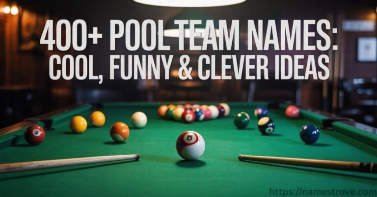 400+ Pool Team Names: Cool, Funny & Clever Ideas - Names Trove