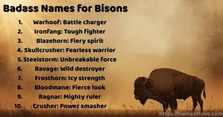 450+ Best Bison Names for 2025 | Cool, Funny & Unique Ideas - Names Trove