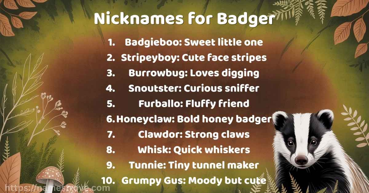 419+ Best Badger Names: Cute, Cool & Unique Ideas - Names Trove