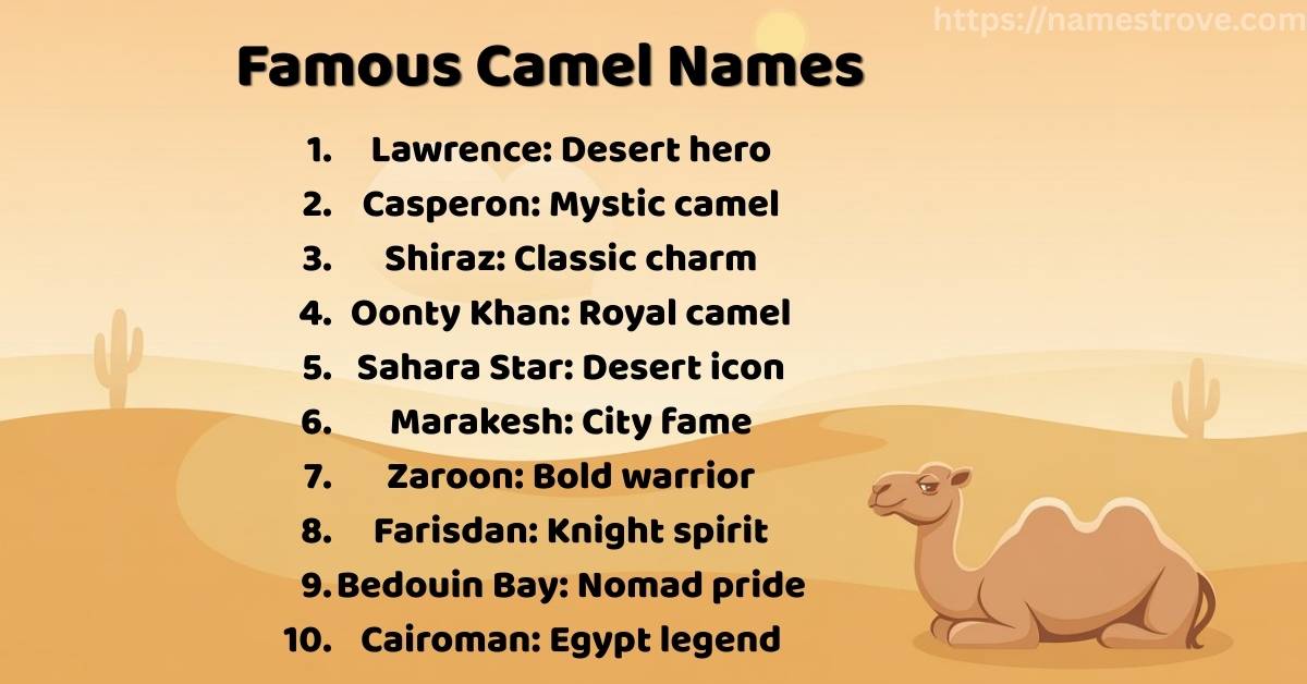 450+ Best Camel Names With Meanings | Find Yours! - Names Trove