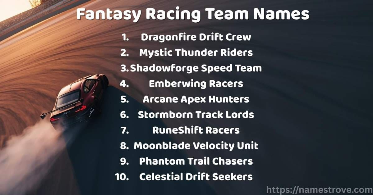450+ Racing Team Names to Fuel Your Winning Identity - Names Trove