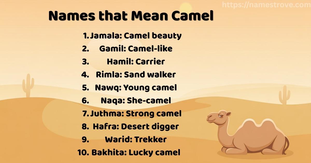 450+ Best Camel Names With Meanings | Find Yours! - Names Trove