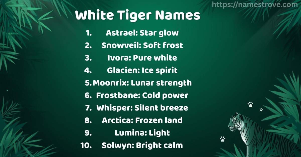 419+ Tiger Names: Fierce, Cute & Unique Ideas - Names Trove