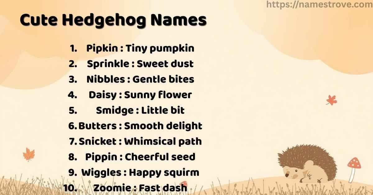 Hedgehog Names: 300+ Cute, Funny & Unique Ideas (2026) - Names Trove