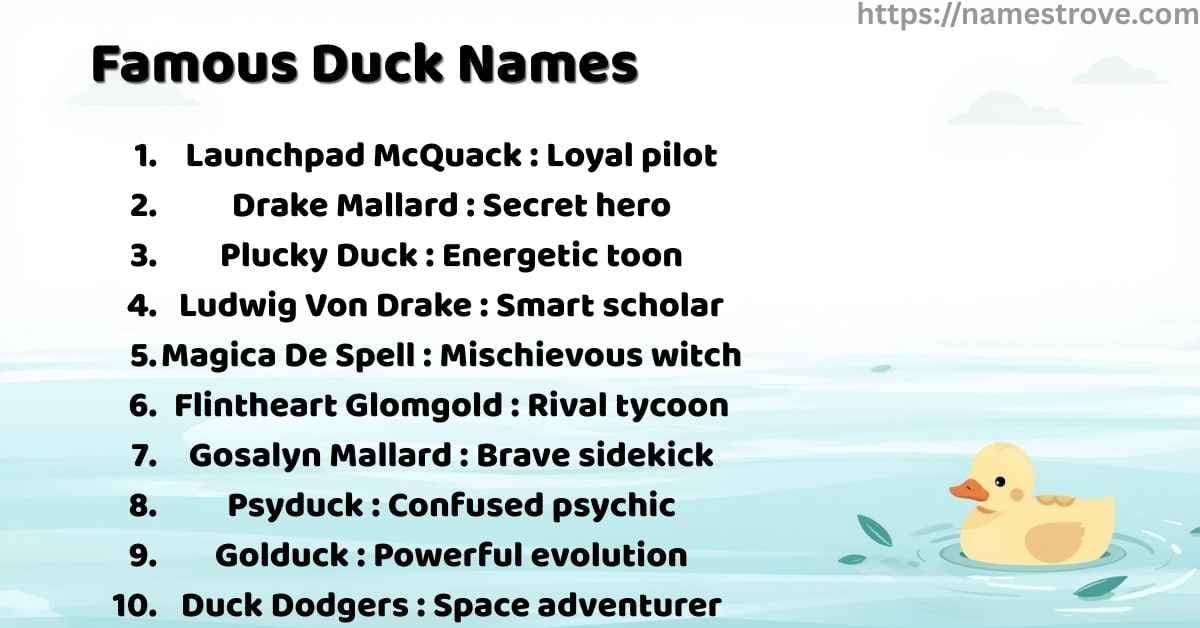 Duck Names: 320+ Cute, Funny & Unique Picks - Names Trove